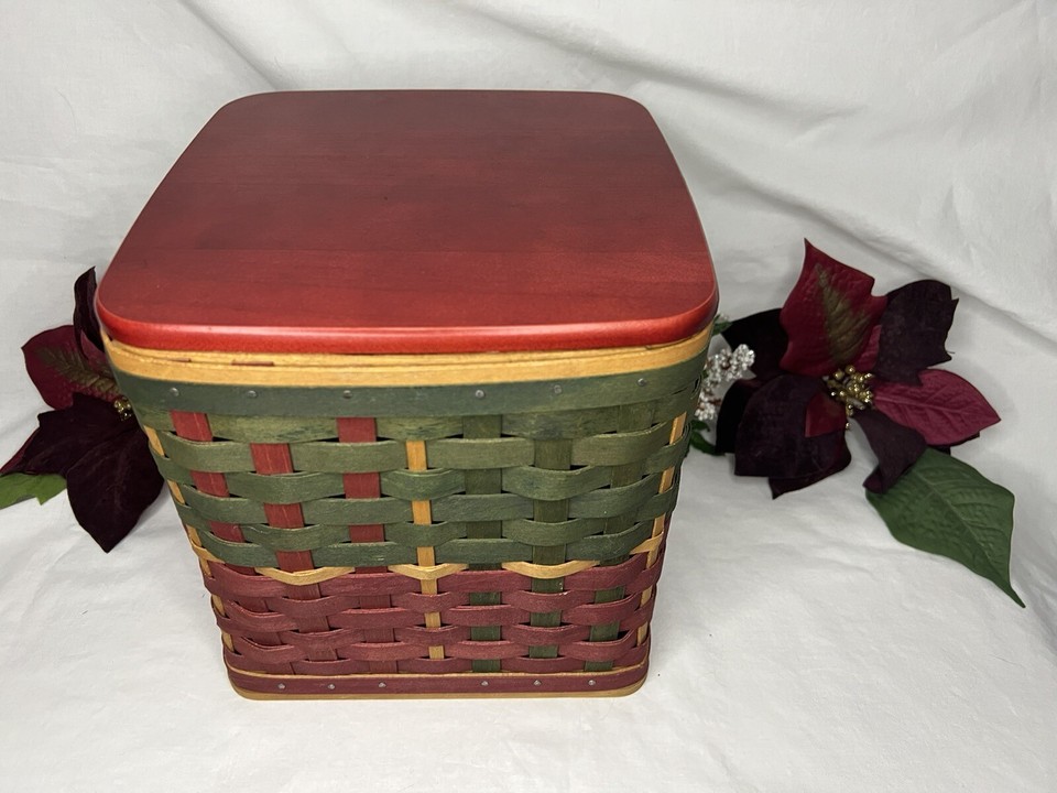 Longaberger Basket Protector Lid Holiday Hearth Christmas RARE | eBay