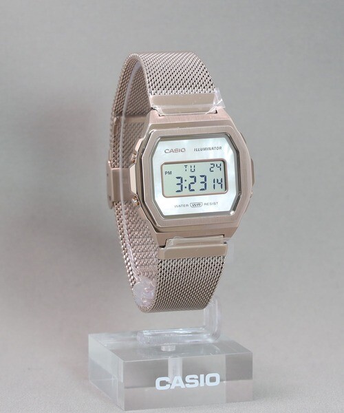 CASIO Standard Premium A1000MCG-9JF Full Metal Watch MOP Dial Milanese ...