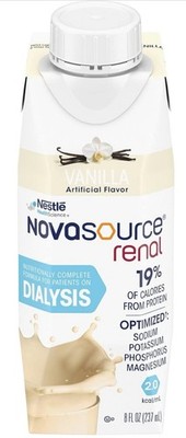 Nestle Novasource Renal Vanilla Flavor 8 oz -Case of 24 | eBay