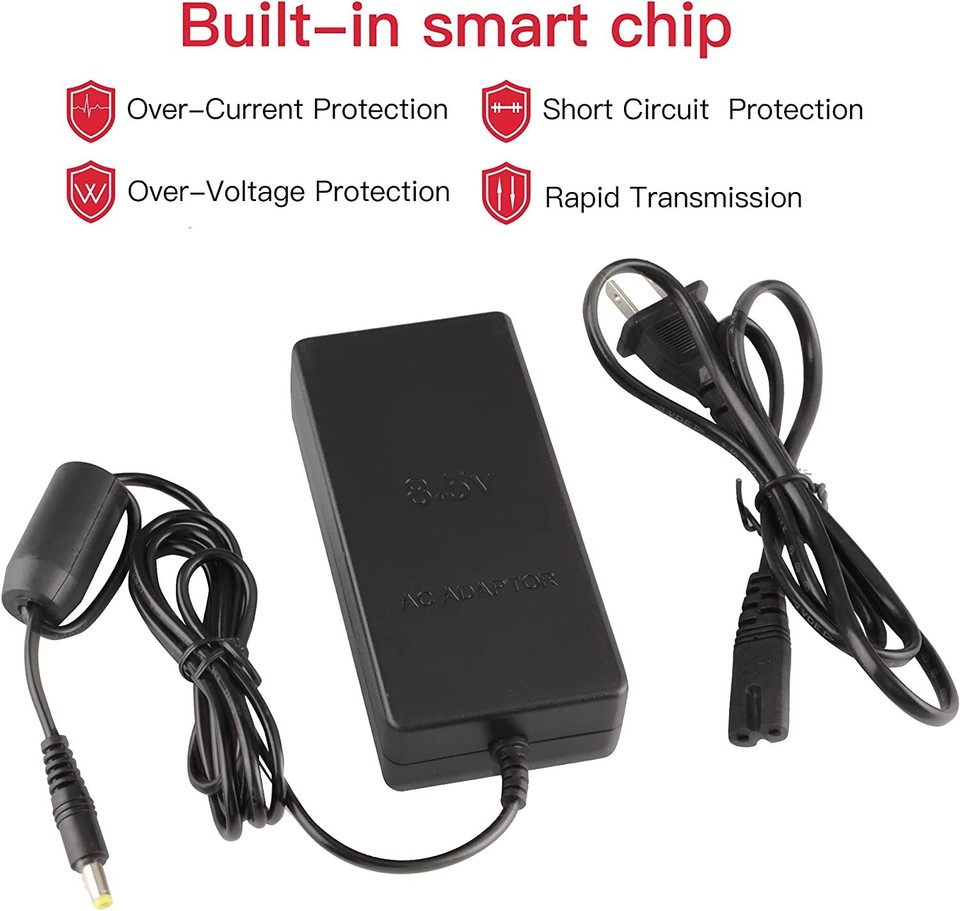 AC Adapter Charger Power Supply TV AV Cable for Sony Playstation 2 Slim ...