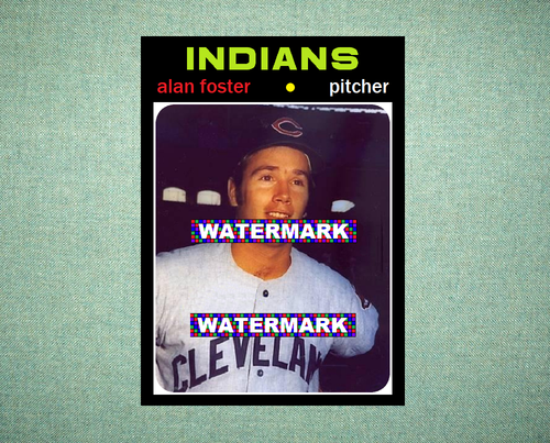 Alan Foster Cleveland Indians 1971 Style Custom Baseball Art Card | eBay
