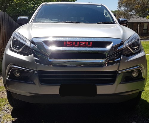 Red Logo Badges 1 X Front Grill Grille Emblem for Isuzu 2012-2019 OEM ...