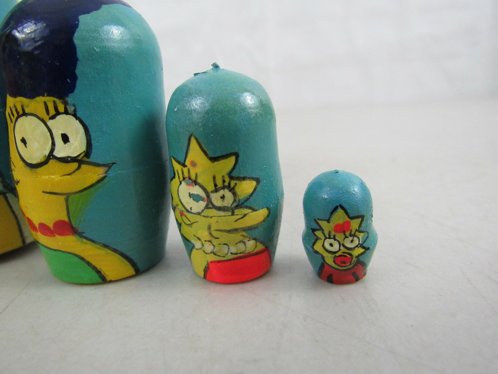 The Simpsons Wooden Nesting Dolls 5 Piece Set | eBay