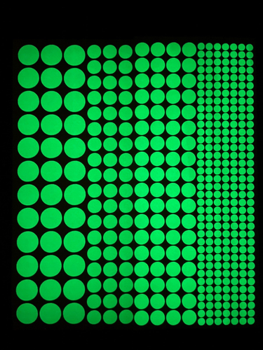 407pc Glow In The Dark Round Dot Luminous Sticker Sheet Self-Adhesive ...