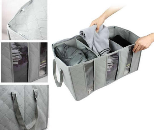 65L NEW Large Charcoal Clothes Sweaters Blankets Closet Organizer ...