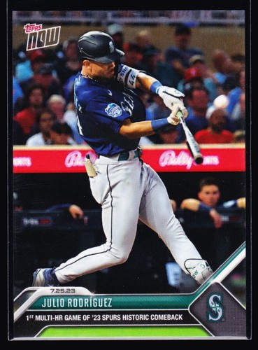 Mariners Julio Rodriguez 1st Multi-HR Game vs Twins 2023 Topps NOW #618 ...