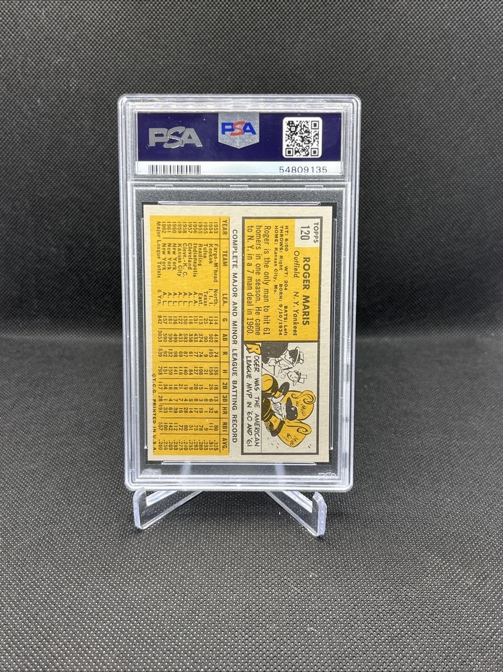 1963 Topps #120 Roger Maris New York Yankees PSA 6 EX-MT | eBay