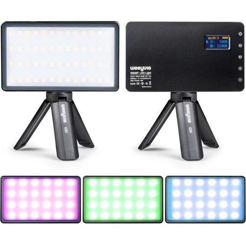 RGB LED Video Light Full Color Pocket Small Portable LED Camera Light ...