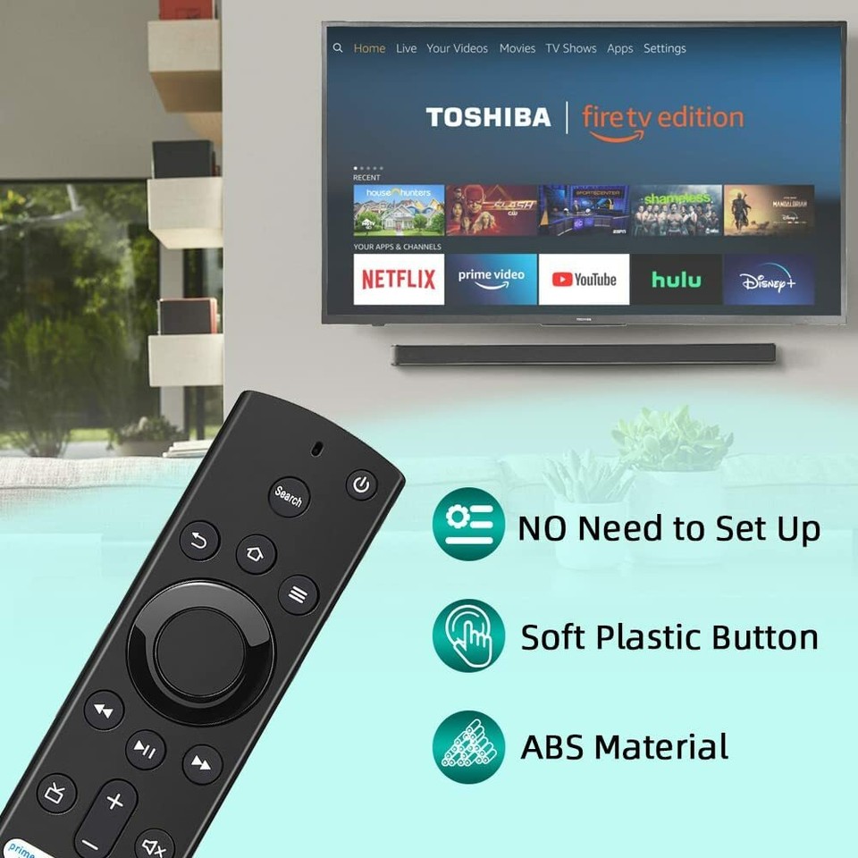 Toshiba fire TV IR Remote FOR 40C350KU 50C350KU 55C350KU CT-95018 ...