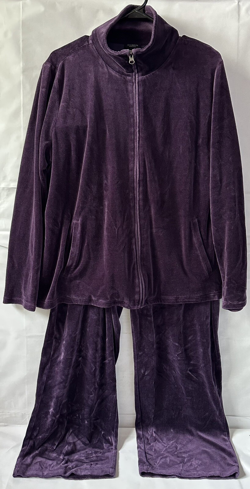 Talbots Purple Velour Jacket and Pants Set Size 1XP | eBay