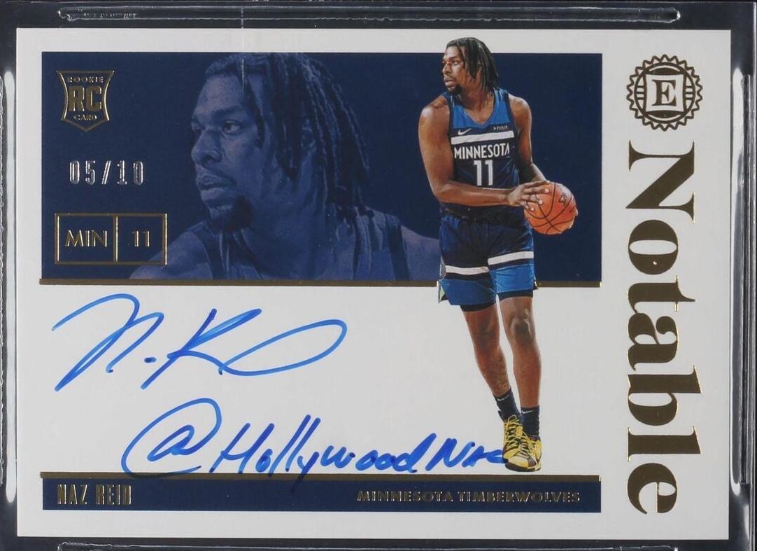2019-20 Panini Encased - Rookie Notable Signatures Naz Reid #165 Gold ...