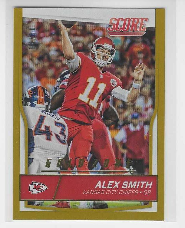 2016 Score Gold Zone #158 ALEX SMITH Chiefs /50 | eBay