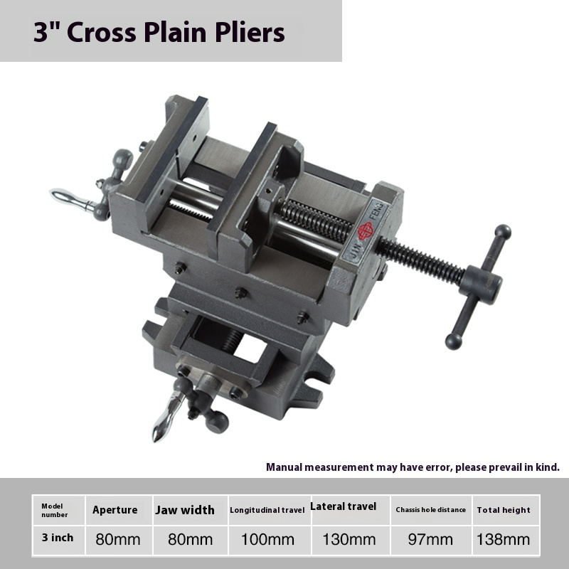 Cross Plain Vise Heavy Duty Precision Cross Bench Vise Bi-Directional ...