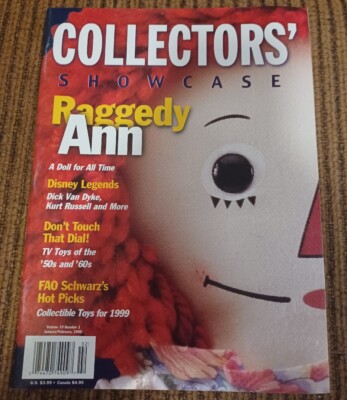COLLECTORS' SHOWCASE MAGAZINE JAN 1999 RAGGEDY ANN, DISNEY LEGENDS, TV ...