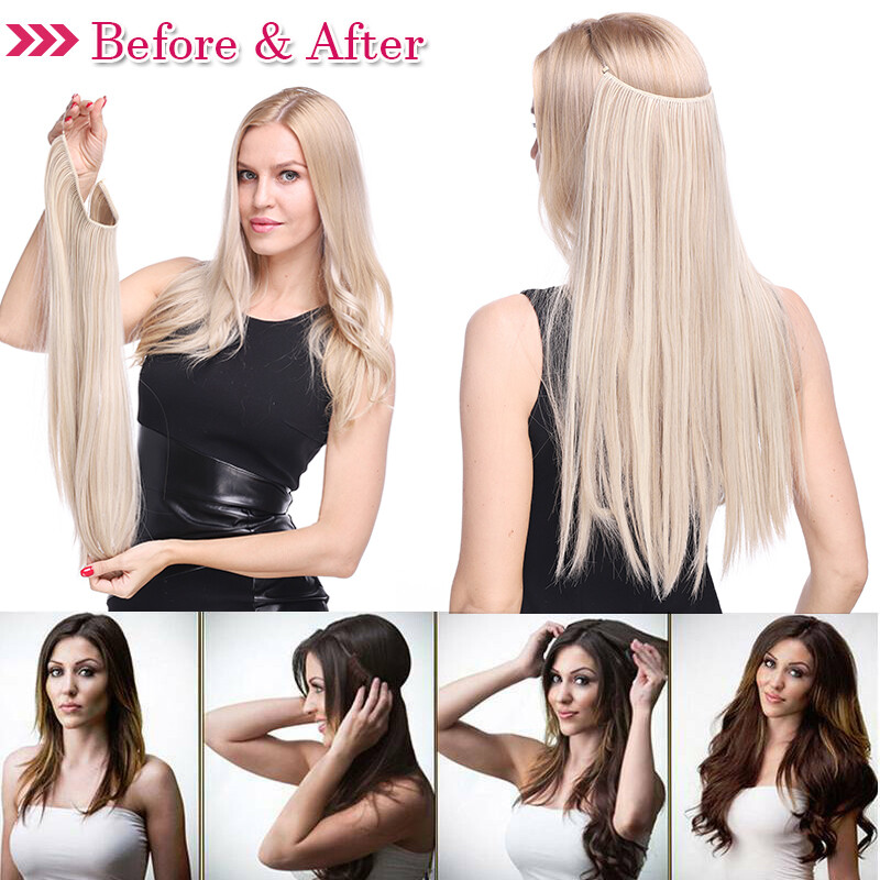 Thick Secret Wire Band as Human Hair Extensions Hidden Invisible One ...