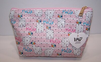IMO Imoshion Cosmetic Bag HELLO LLAMA Makeup Case PINK/MULTI ~ NWT | eBay