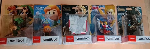 Lot of 5 NIB Amiibo Link MM, Toon Link, Zelda BOTW, Zelda & Loftwing ...