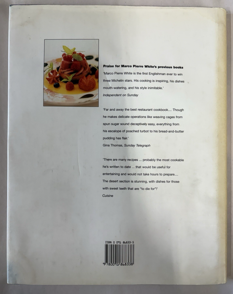 THE MIRABELLE COOKBOOK-Marco Pierre White-1999-Hardcover Book-Signed ...
