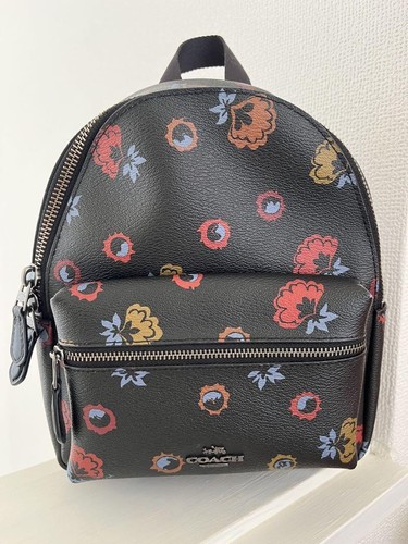 COACH Floral Print Backpack 18b | eBay