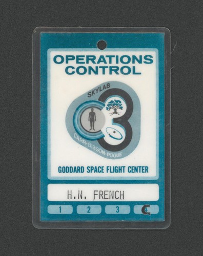 NASA 1973 Skylab 3 Access Badge Pass Goddard Space Flight Center | eBay