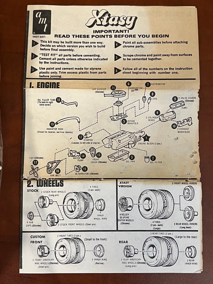 AMT Xtasy Chevy Custom Van Model Kit T401 1/25 Scale VTG 1977 | eBay