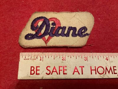 Vintage 1970's Style Sew On Name Patch Diane | eBay