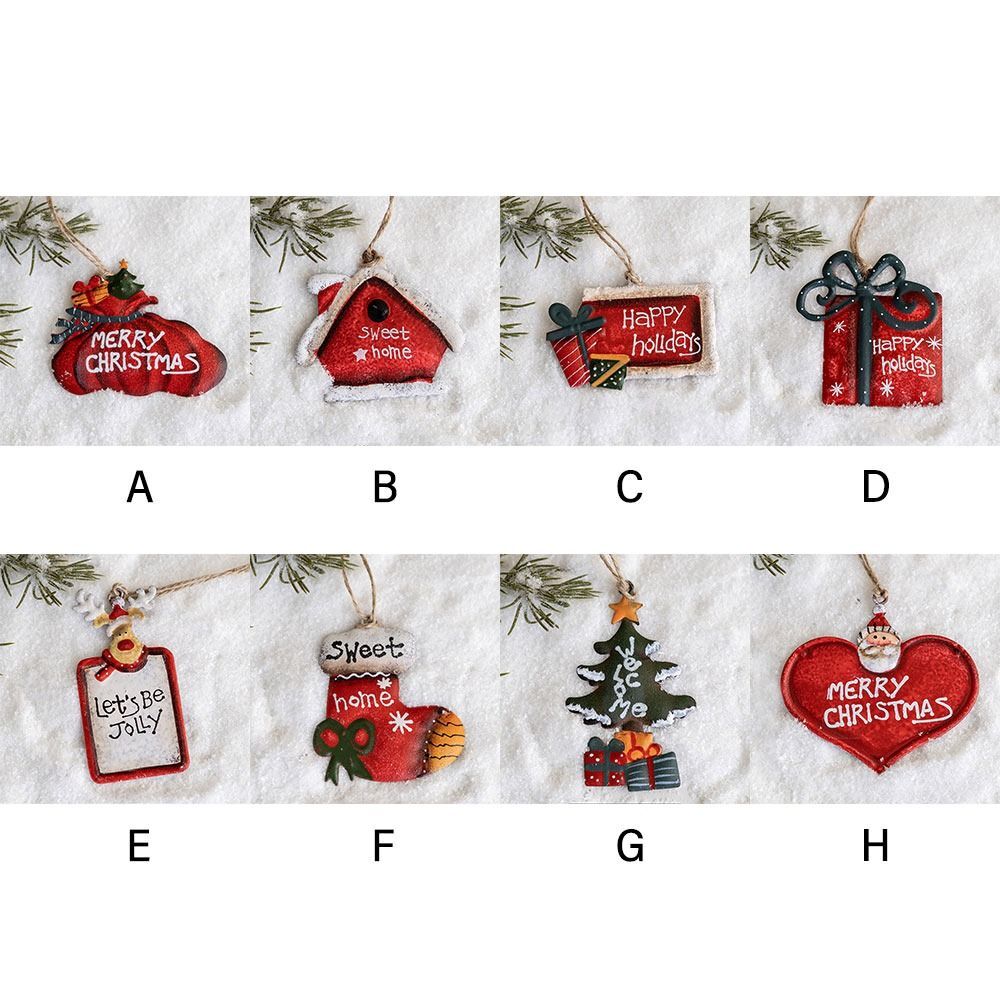 Gift Box Drop Ornaments Double-sides Painted Embellishment Festival | eBay