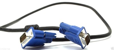 6' ft VIDEO CABLE Male to Male 15 Pin super VGA SVGA LED LCD monitor ...