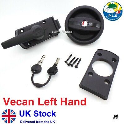 Vecam Left Hand Replacement Door Lock Handle Complete Caravan Motorhome ...