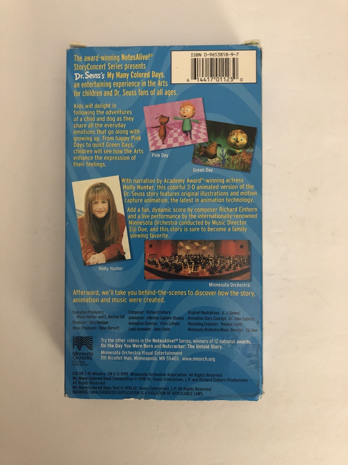 Notes Alive - Dr. Seusss My Many Colored Days (VHS, 1999, Slipsleeve ...