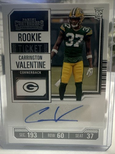 2023 Panini Contenders Carrington Valentine RC Auto Rookie Ticket ...