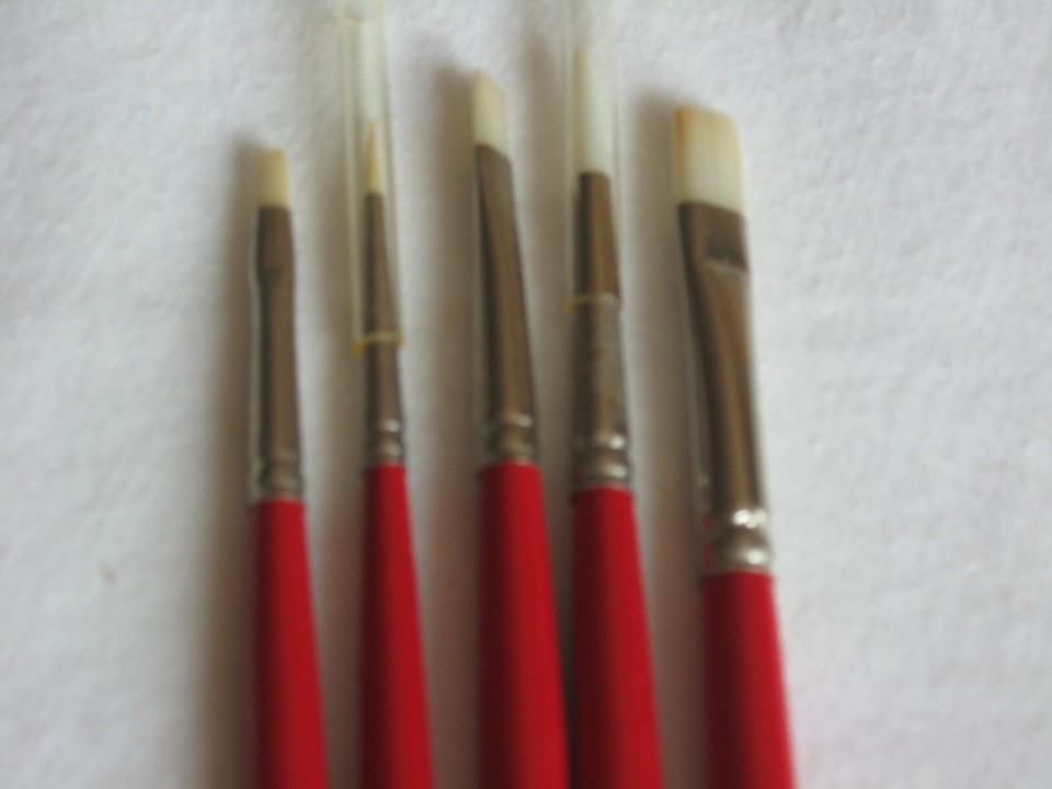 New Old Stock Red SAX True Flow ARTIST 5 PCS SET PAINT BRUSHES ART | eBay