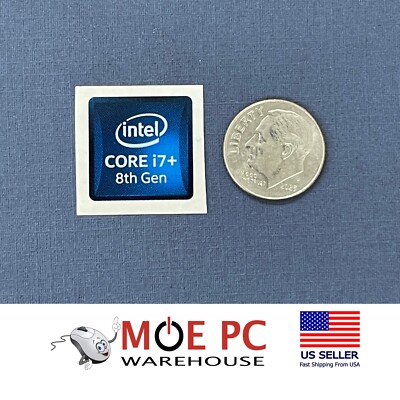 Laptop Intel Core i7+ 8TH GEN Sticker 21x15.5mm Blue New & Genuine USA ...