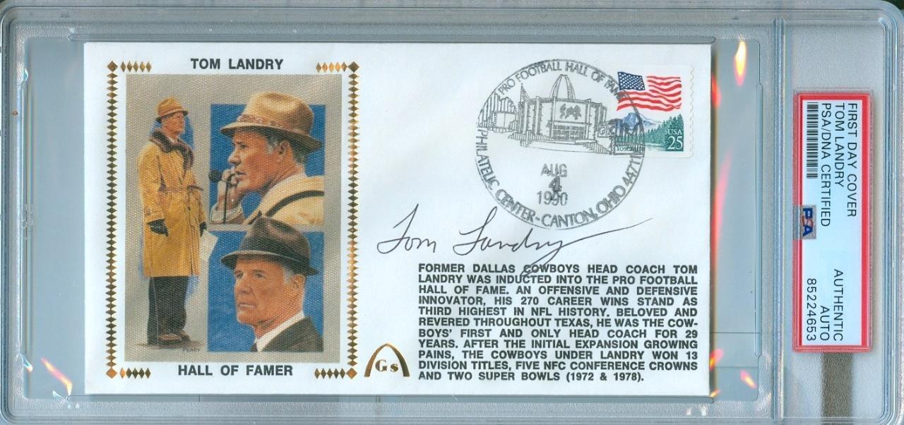 Tom Landry Autographed Memorabilia | Signed Photo, Jersey, Collectibles ...