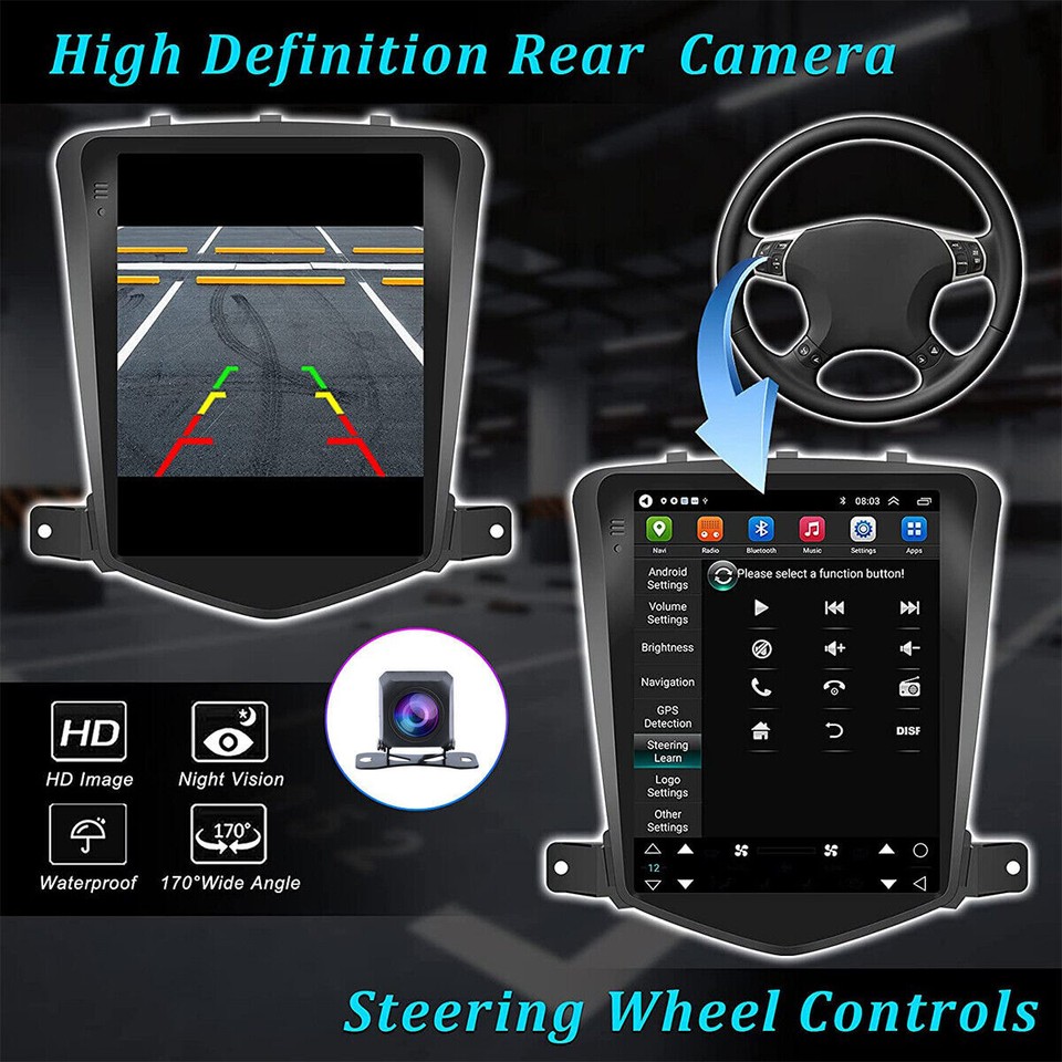 Car Apple Carplay Radio For Chevy Cruze 2010-2015 Android 15 GPS Stereo ...