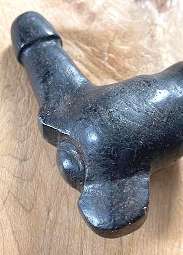 UNIQUE? (Ca. 1600'S) STEATITE PIPE. MONOLITHIC AX. SHAMANIC SPIRITIUAL ...