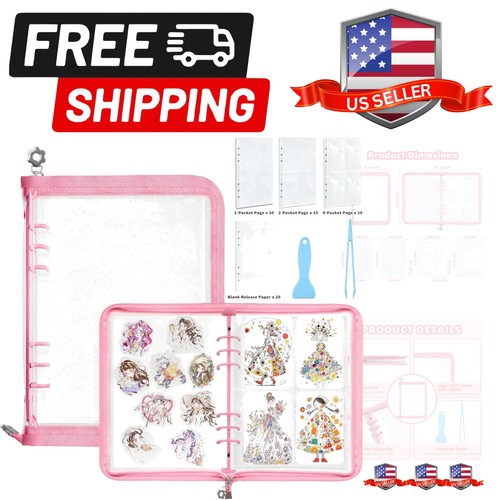 Sticker Organizer Binder Sticker Storage Organizer Reusable Sticker ...
