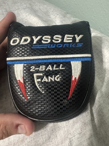 Odyssey Works 2 Ball Fang Mallet Putter Black Headcover Golf Head Cover ...