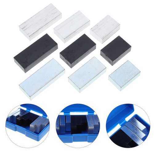 9 Pcs Stamping Metal Blocks Aluminum Element Cubes Iron Chemical | eBay ...