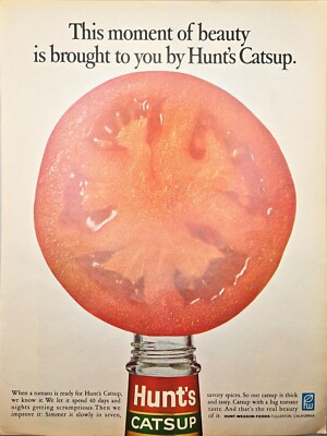 HUNT'S CATSUP-Tomato Hunts Wesson Foods 1968 VTG Print Ad | eBay