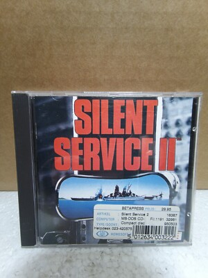 Silent Service 2 1990 PC CD-ROM Jewel Case NEW CIB Vintage Rare NOT BIG ...