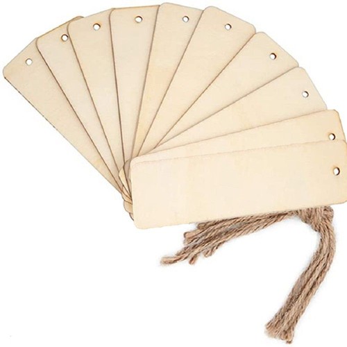 Unfinished Label Blank Diy Handmade Craft Reading Book mark Wooden ...