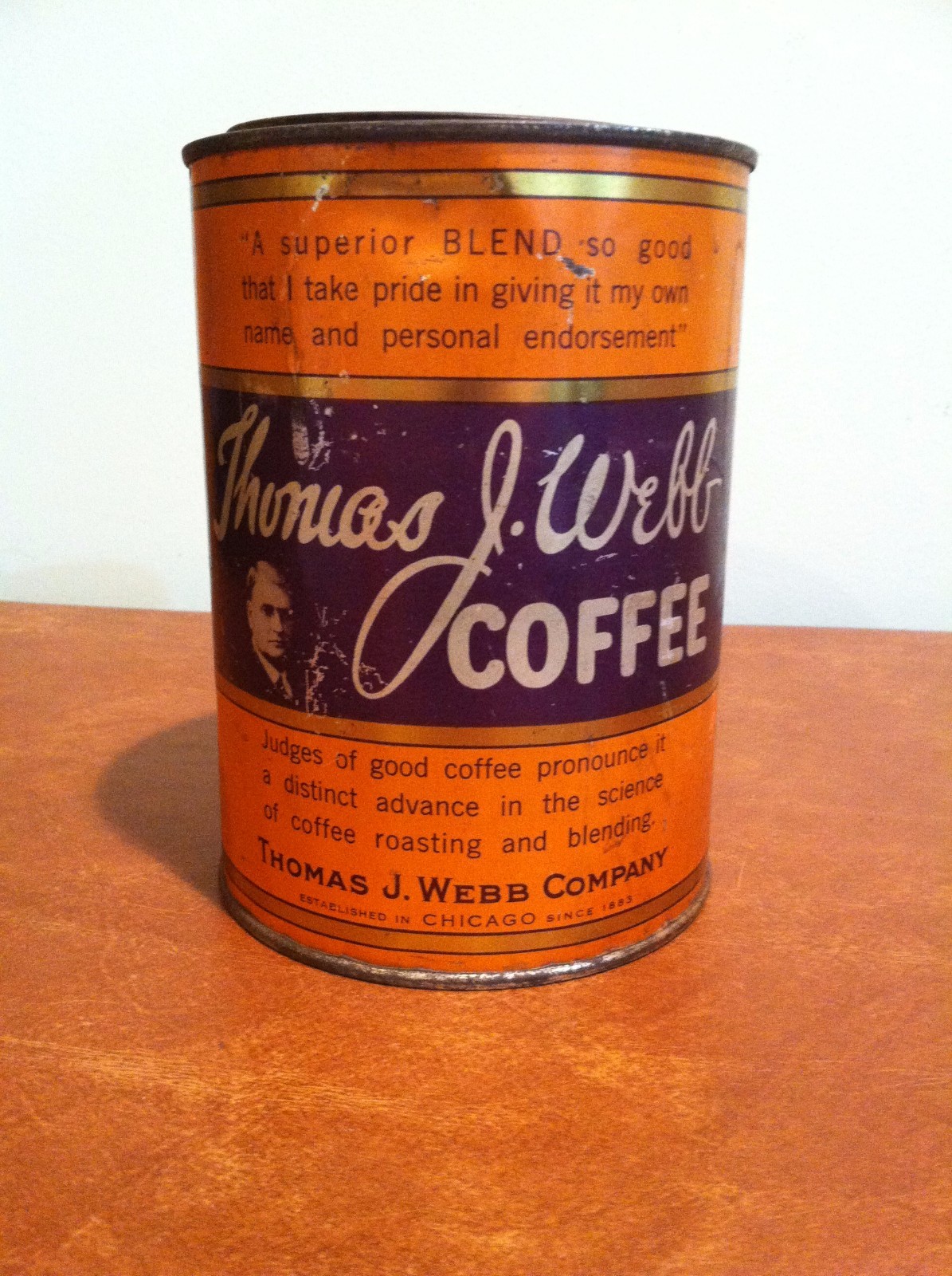 Antique Vintage Advertising Thomas J. Webb Steel Cut Coffee Tin c. 1920s | eBay