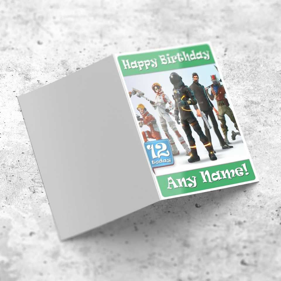 FORTNITE Personalised Birthday Card for Boys Son Grandson Nephew Cousin ...