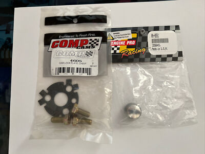 SBC CHEVY COMP CAMSHAFT LOCK PLATE & BOLTS w/ THRUST BUTTON USA | eBay
