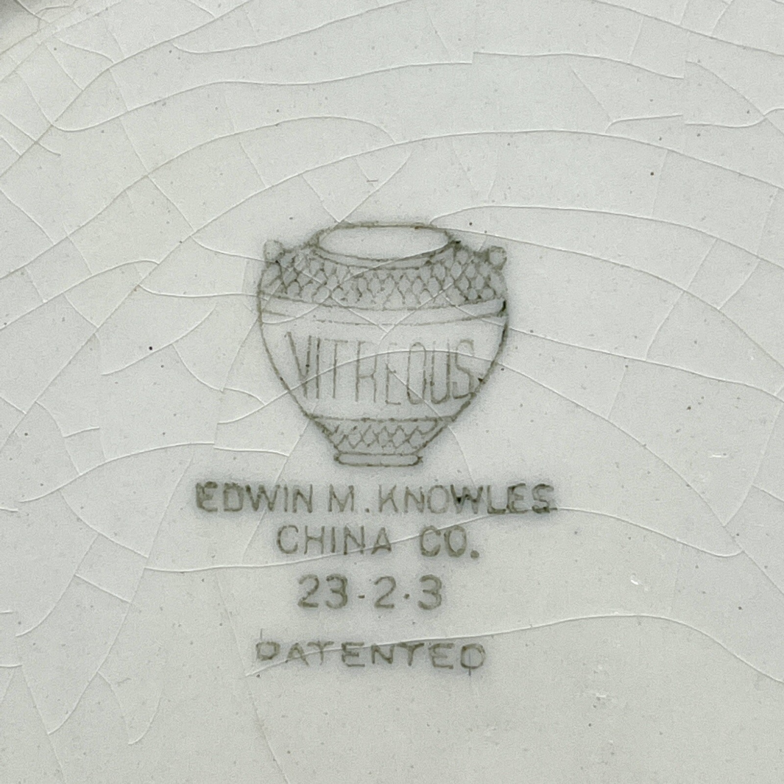 Antique Vitreous Edwin M. Knowles China Dish 23-3-5, 7.75”d Floral Bowl ...