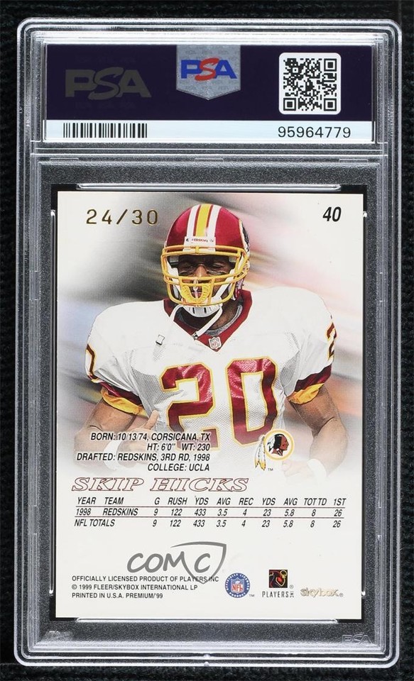 1999 Skybox Premium Shining Star Rubies /30 Skip Hicks #40 PSA 8 | eBay