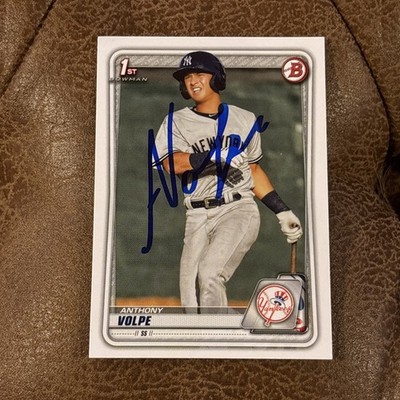 Anthony Volpe Signed Autograph 2020 1st Bowman Prospects RC Card New ...