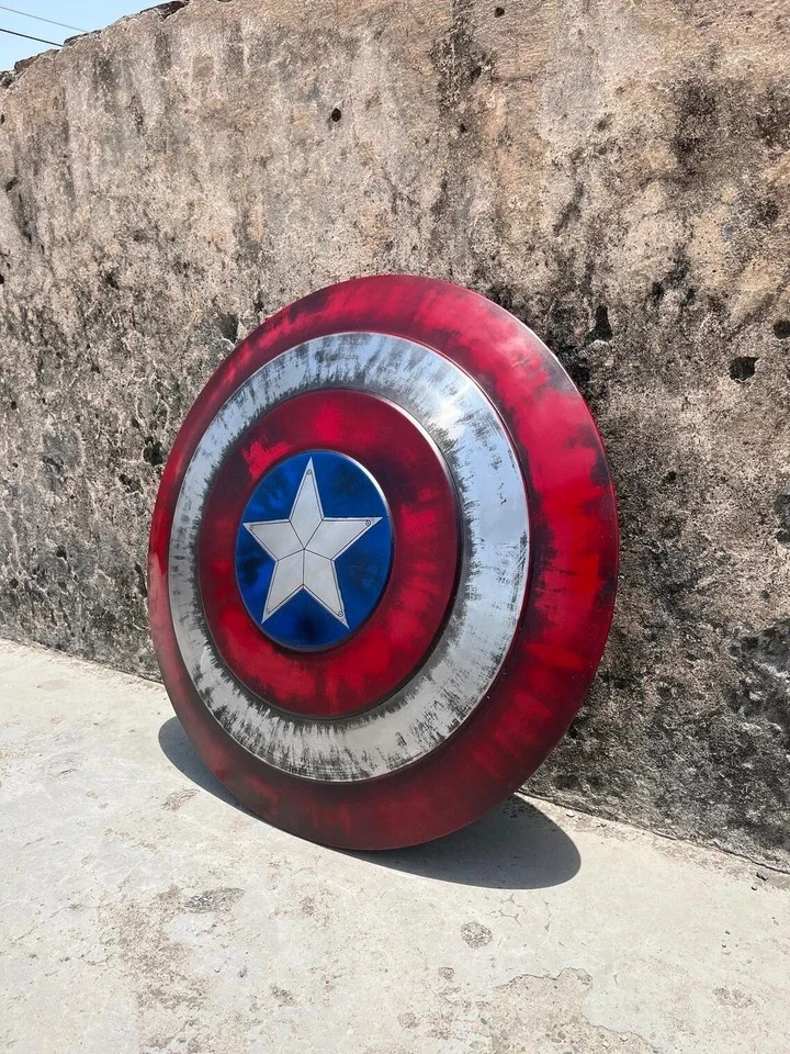 22” Replica Captain America Shield Cosplay Prop Metal Avengers Winter ...