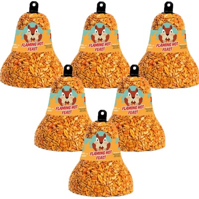 Extra Spicy Bird Seed Bells 6 Pack No Waste Squirrel Proof 100 Seed ...